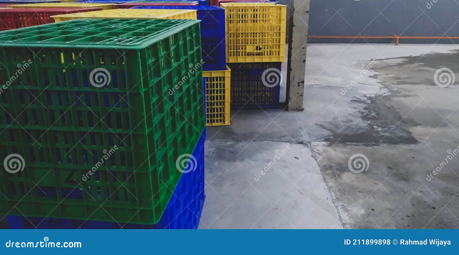 Arrangement of Baskets in the Warehouse Stock Photo - Image of ...