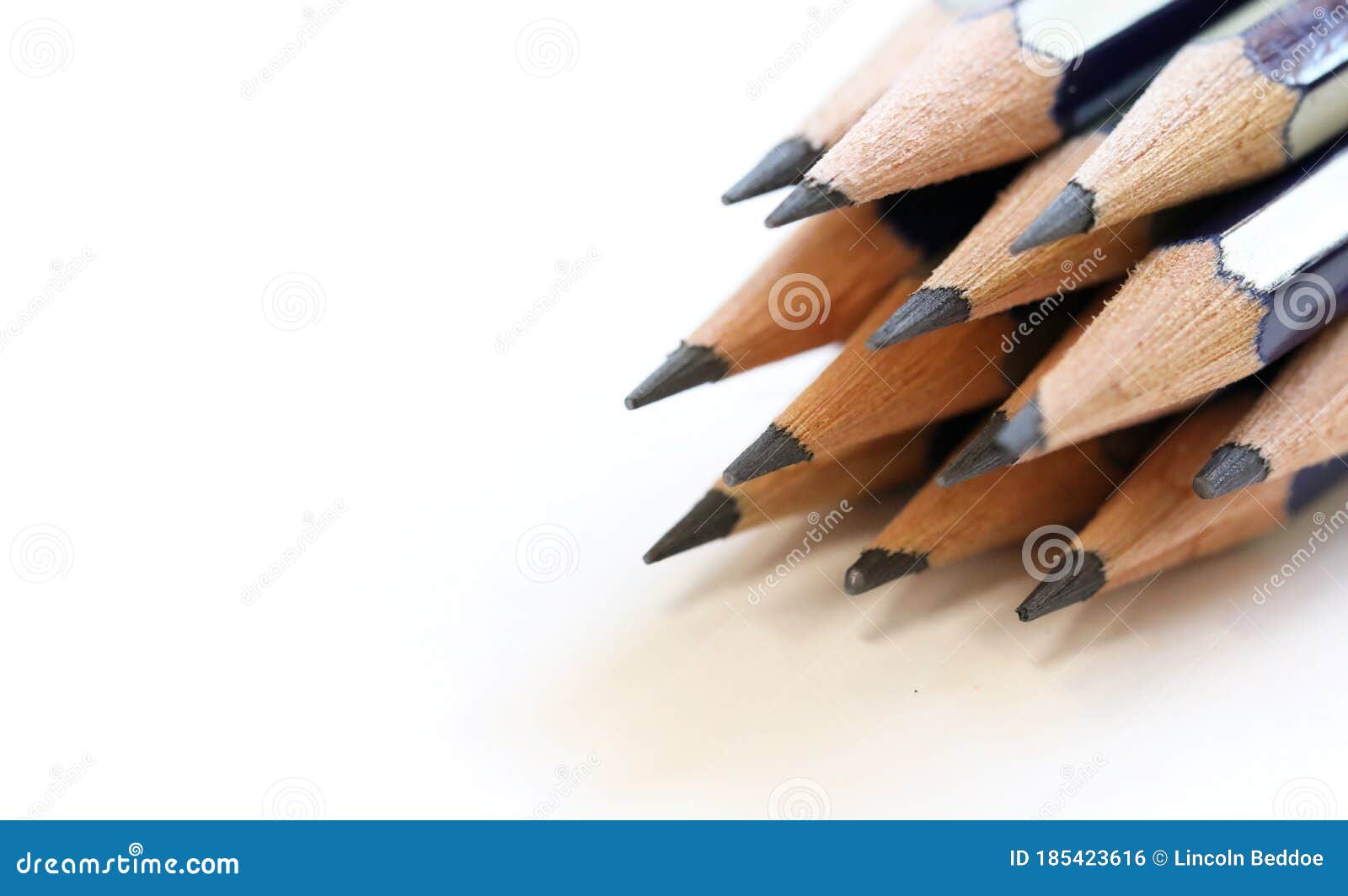 Sharp Graphite Lead Pencils in Various Compositions and Arrangements ...