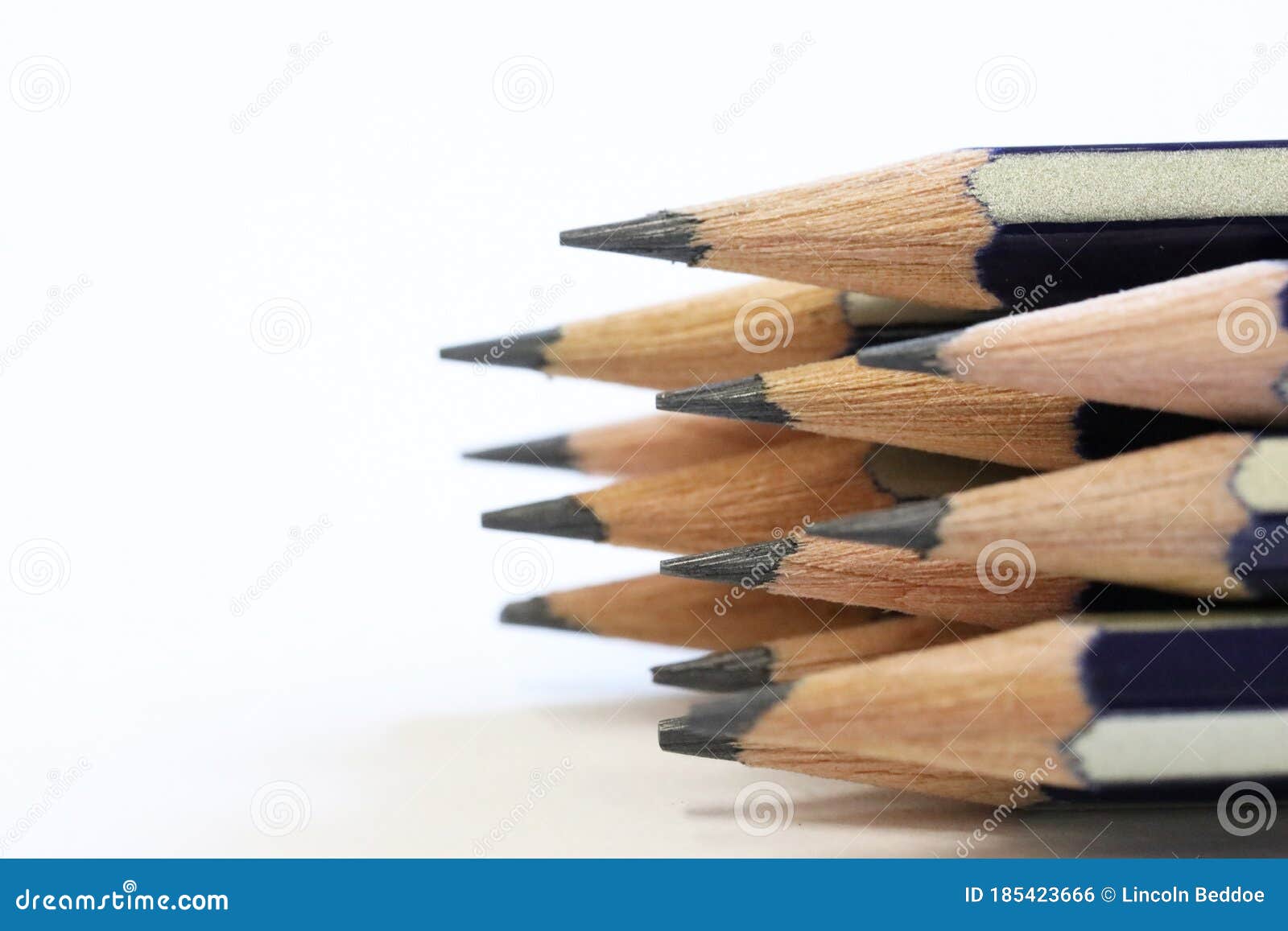 Sharp Graphite Lead Pencils in Various Compositions and Arrangements ...
