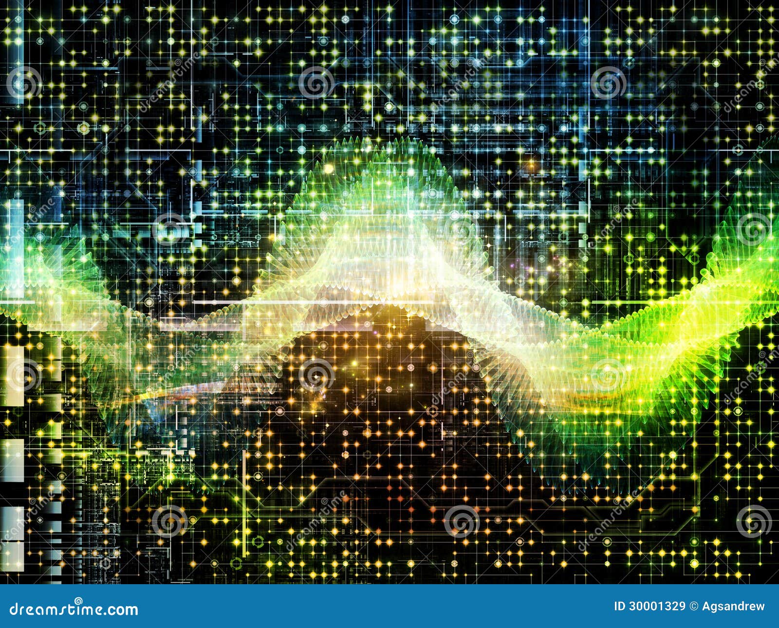 Lights of Network stock illustration. Illustration of glow - 30001329