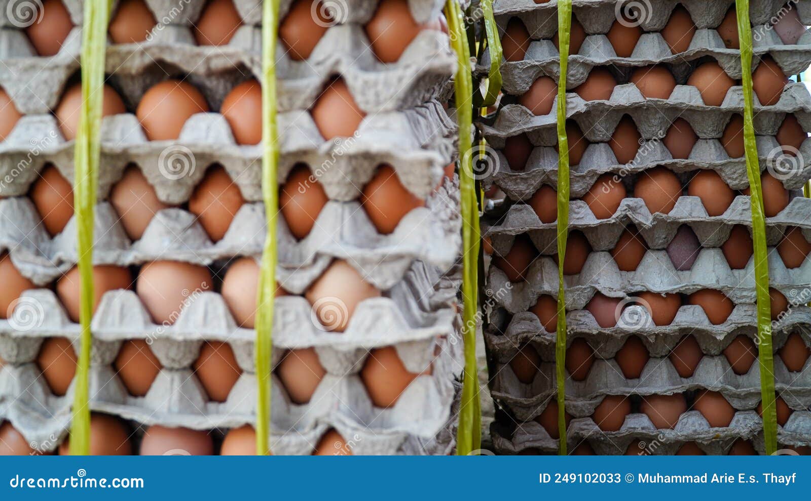 The Arrangement of Eggs Stored in a Pile of Egg Racks. Stock Image ...