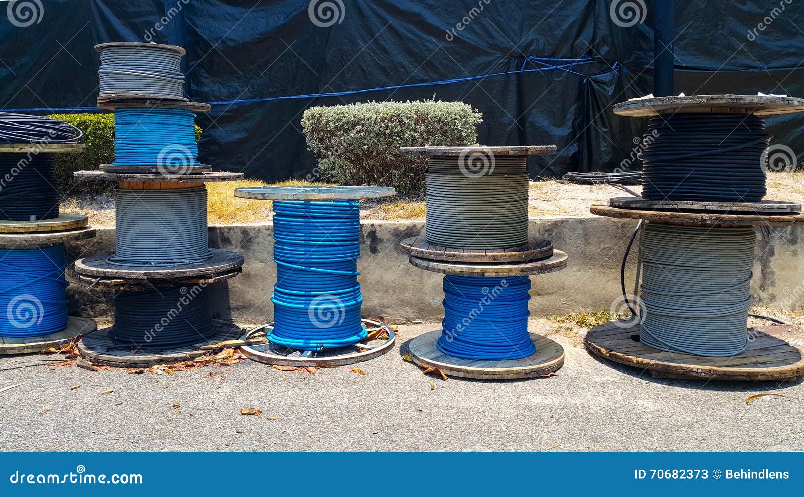Arrangement of Electrical Wire Cable Roll. Stock Image - Image of roll ...