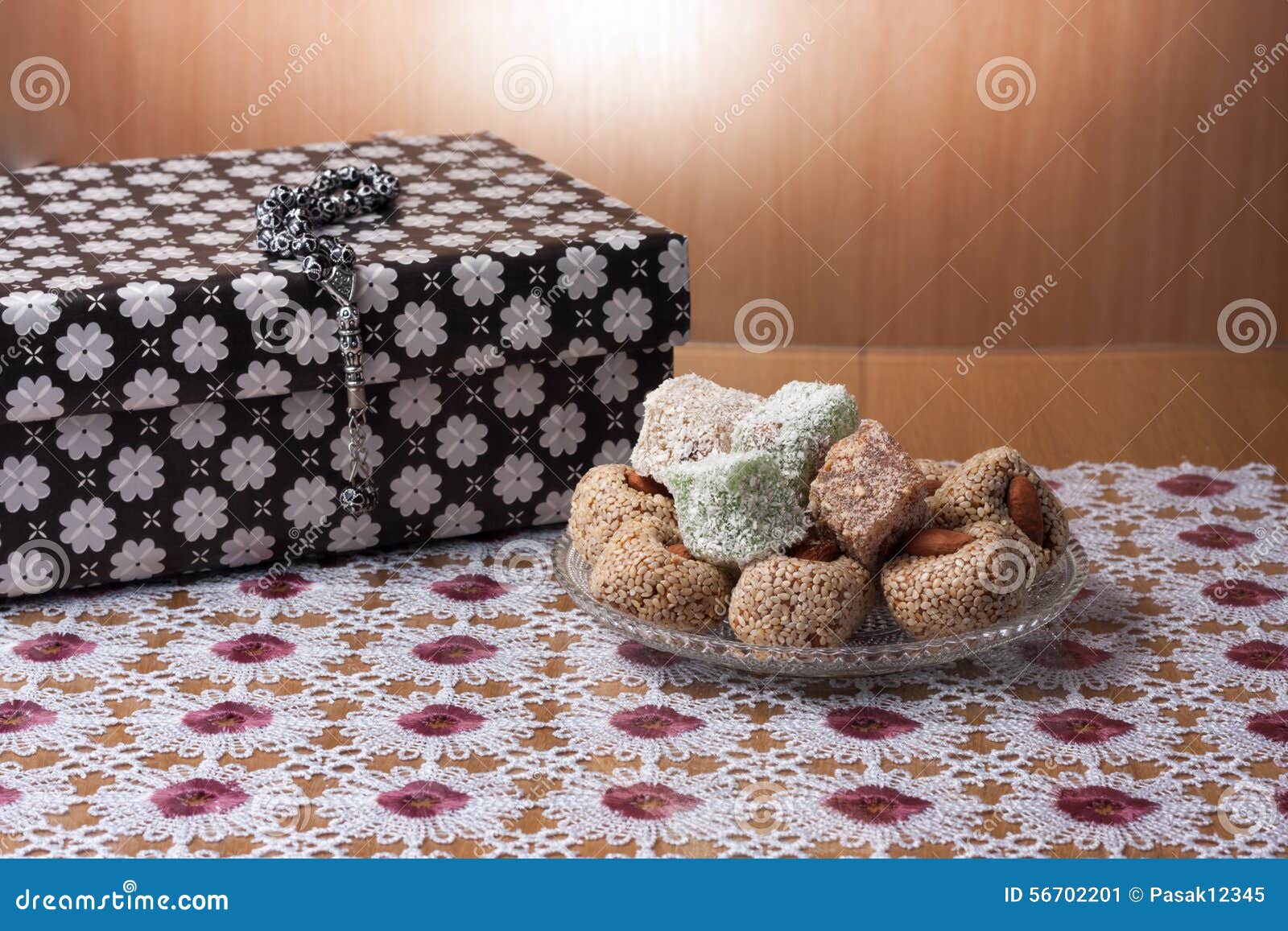 Arrangement of Fig and Turkish Delight Stock Image - Image of turkish ...