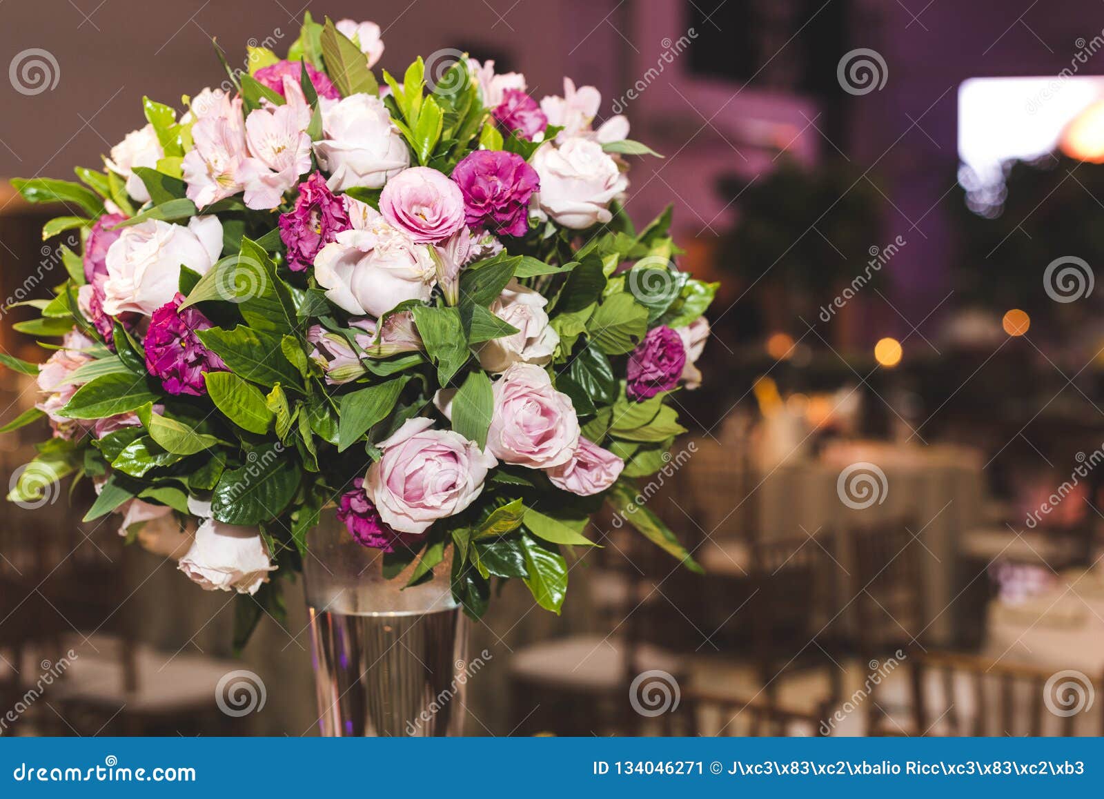 Arrangement of Flowers in Event Decoration Stock Image - Image of ...