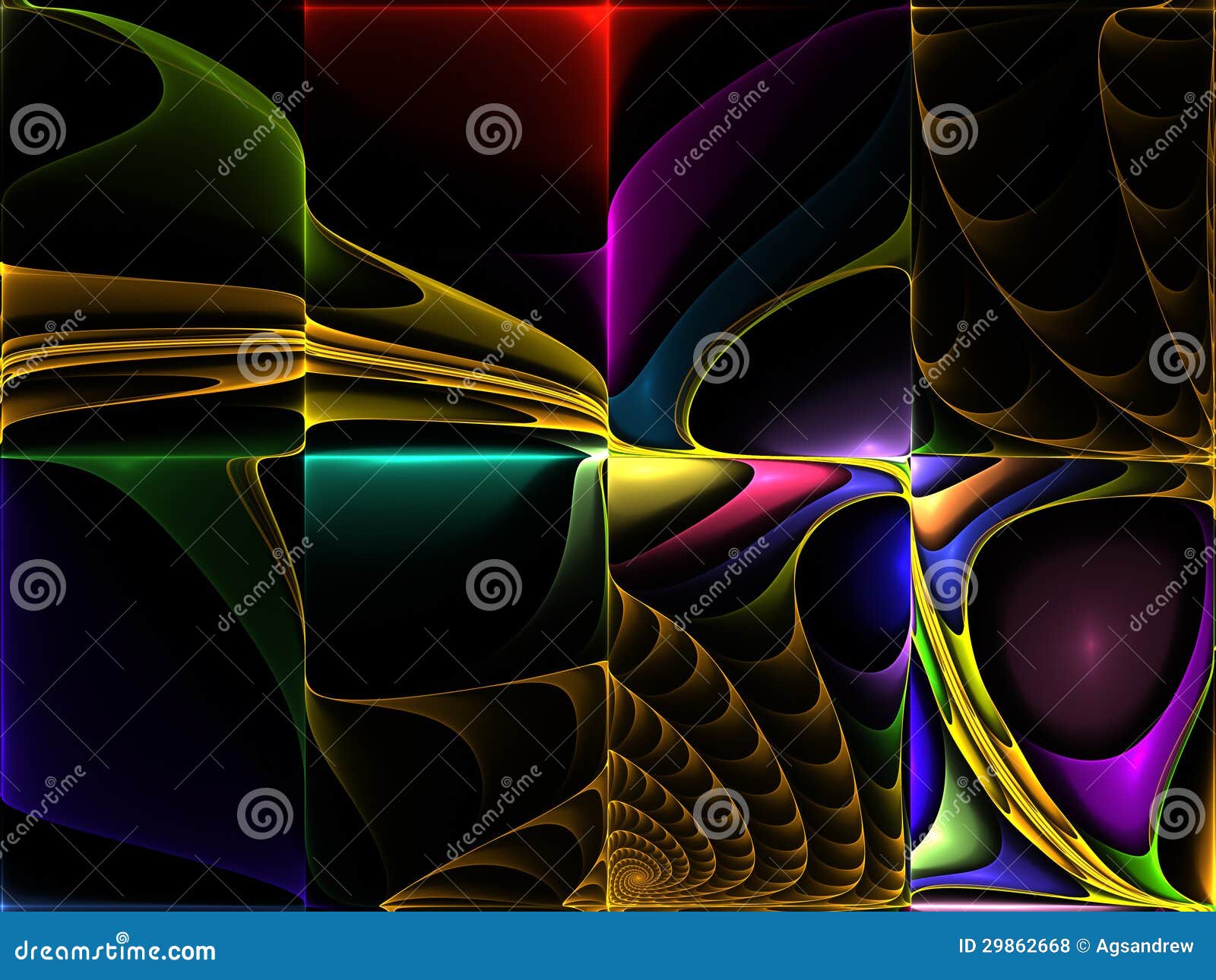 Advance of Fractal Grid stock illustration. Illustration of backdrop ...