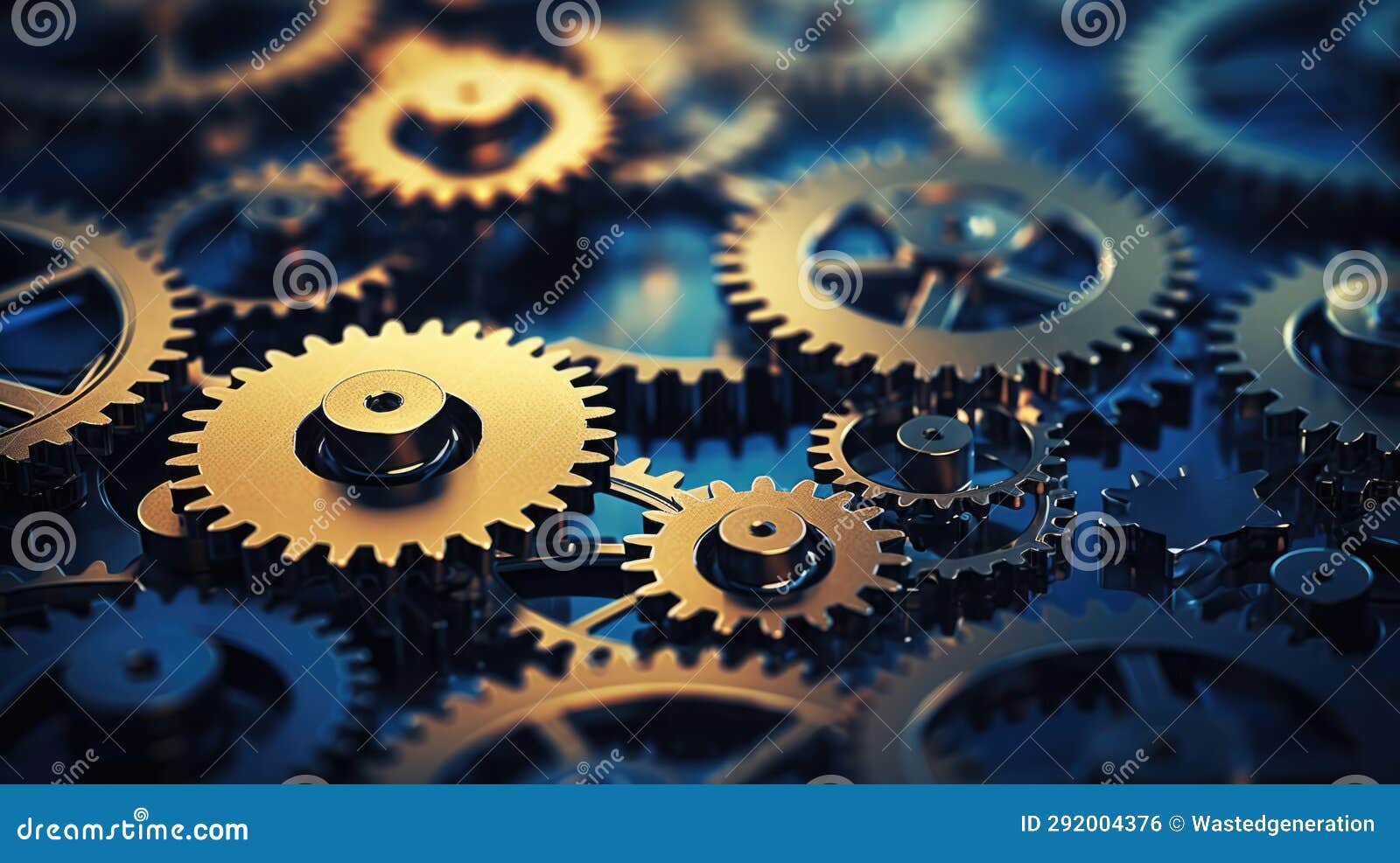 Close-up of Interlocking Gears, an Abstract Dance of Precision and Mechanics Stock Illustration ...