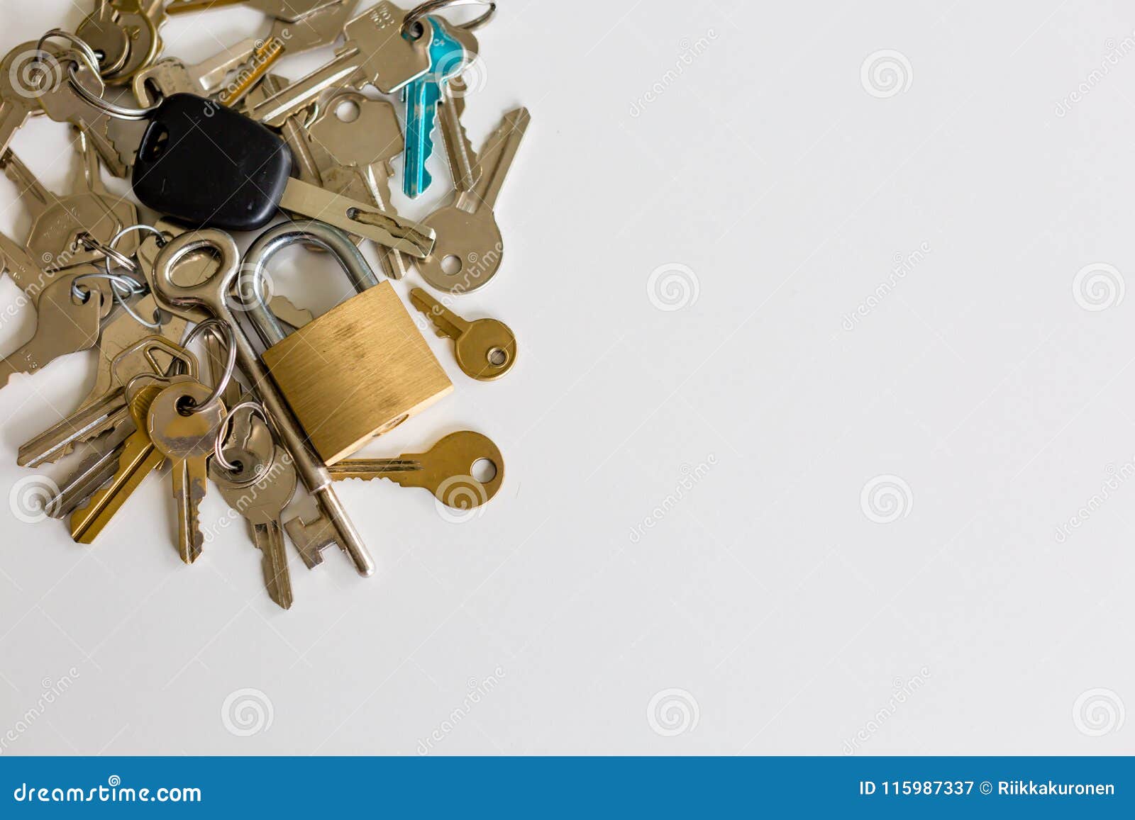 An Arrangement of Keys and Locks Stock Image - Image of security ...