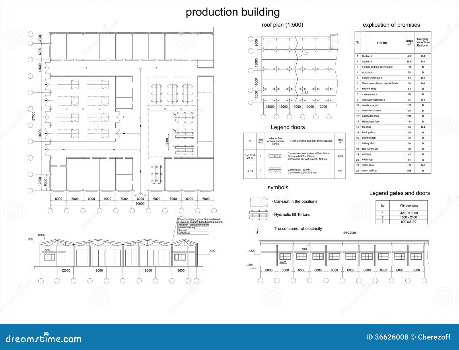 Arrangement in a Motor Car Park Stock Illustration - Illustration of ...