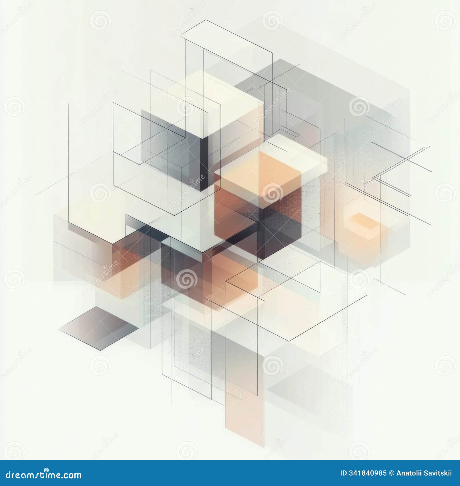 An Arrangement of Multiple Cubes in Different Sizes and Shades ...