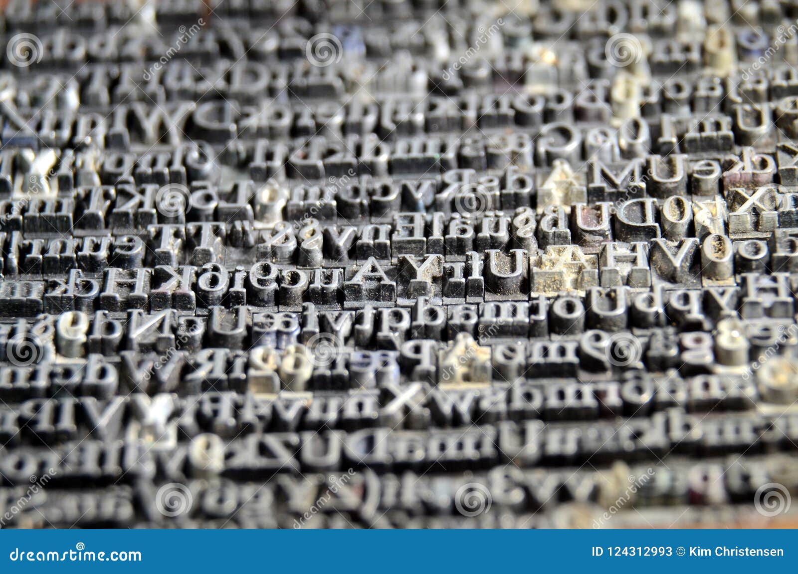 Old printing types stock image. Image of dyslexic, printing - 124312993