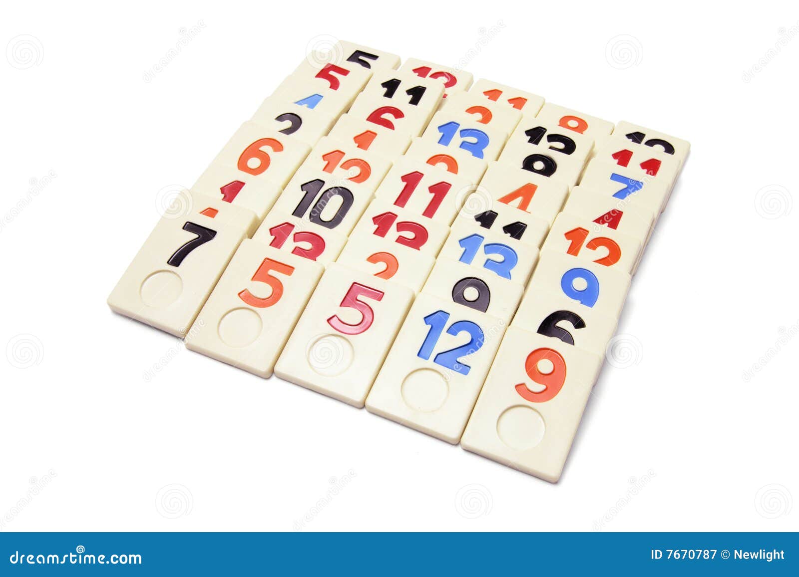 Arrangement of Plastic Number Pieces Stock Image - Image of assemble ...