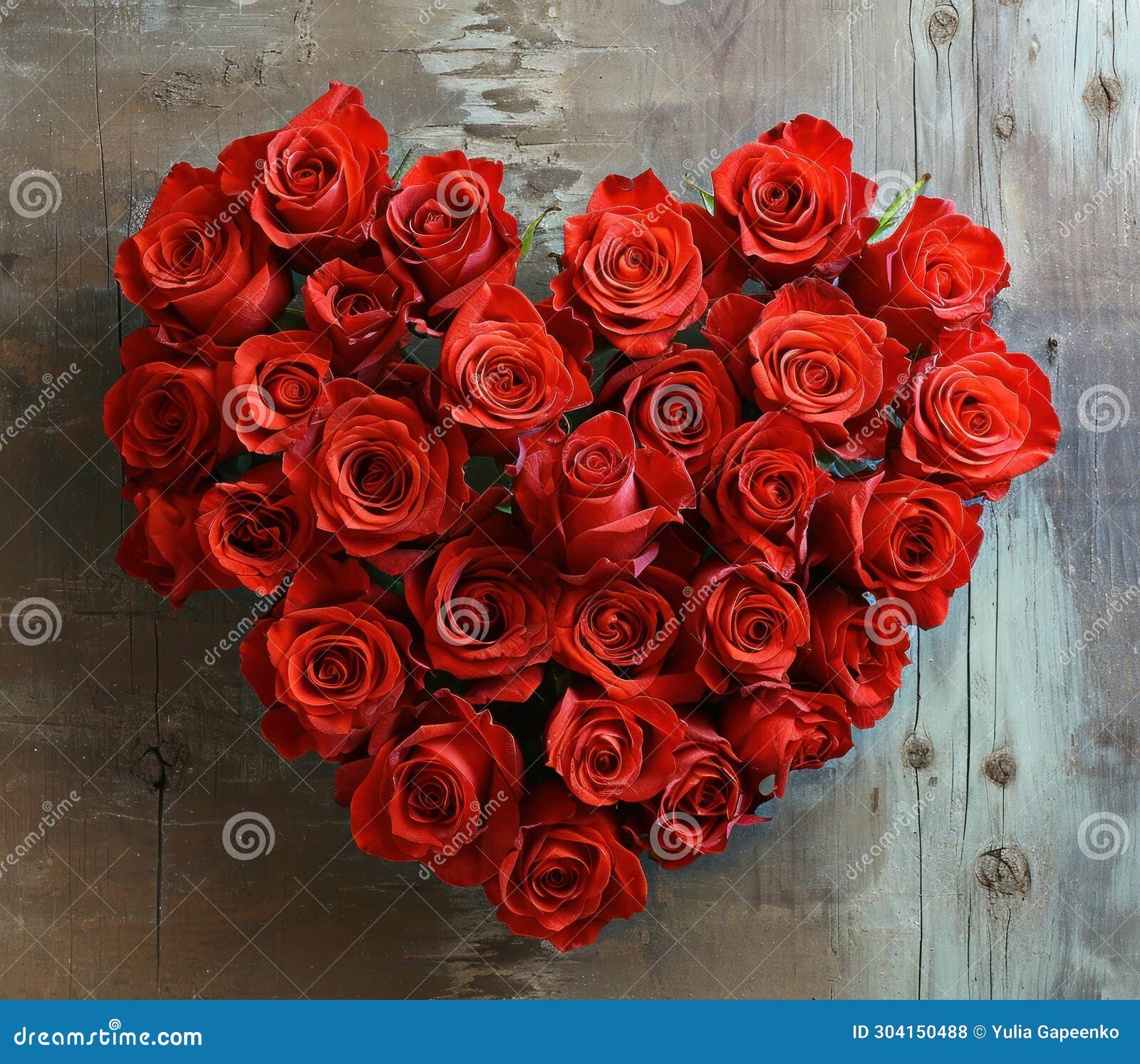 An Arrangement of Red Roses in a Heart Shape Stock Photo - Image of ...