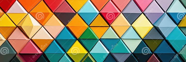 The Arrangement Showcases an Array of Triangular Shapes in a Spectrum ...