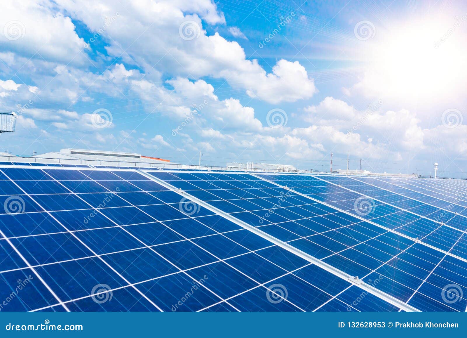 Arrangement of Solar Energy Production Plant, Green Energy. Stock Image ...