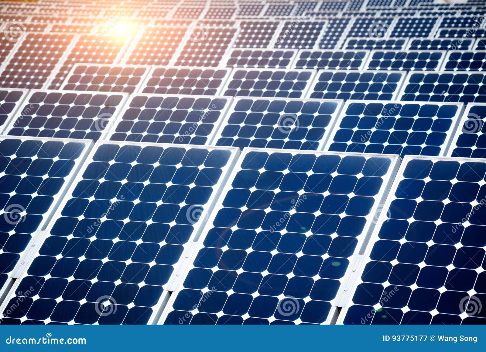 The Arrangement of Solar Panels Stock Image - Image of panel, power ...