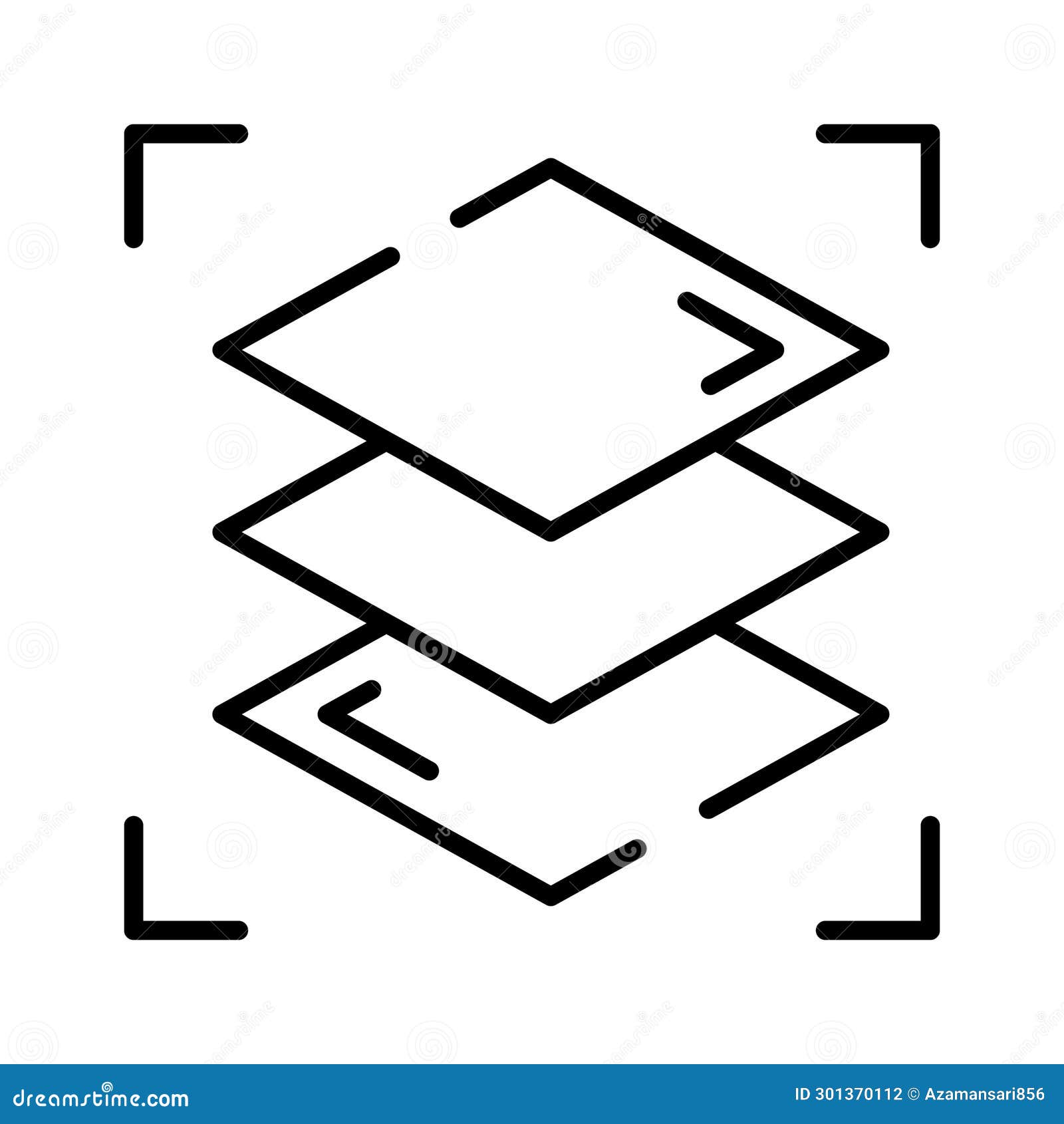 Arrangement Things on Layers, Three Layers Stacked on Top of Each Other ...