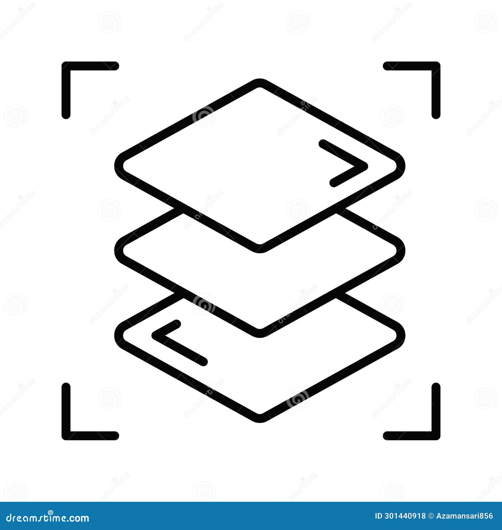 Arrangement Things on Layers, Three Layers Stacked on Top of Each Other ...