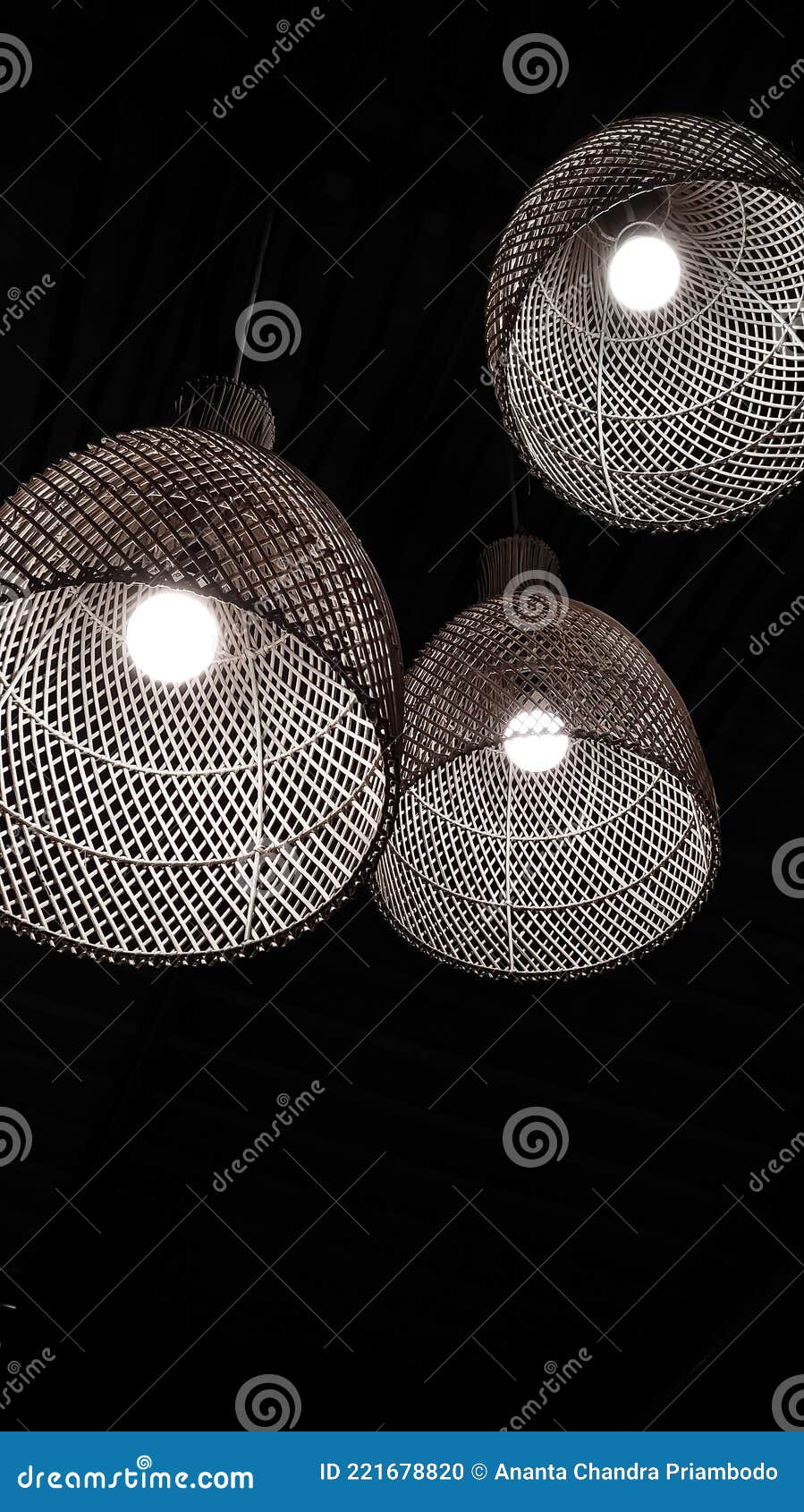 Arrangement three lamps stock photo. Image of arrangement - 221678820