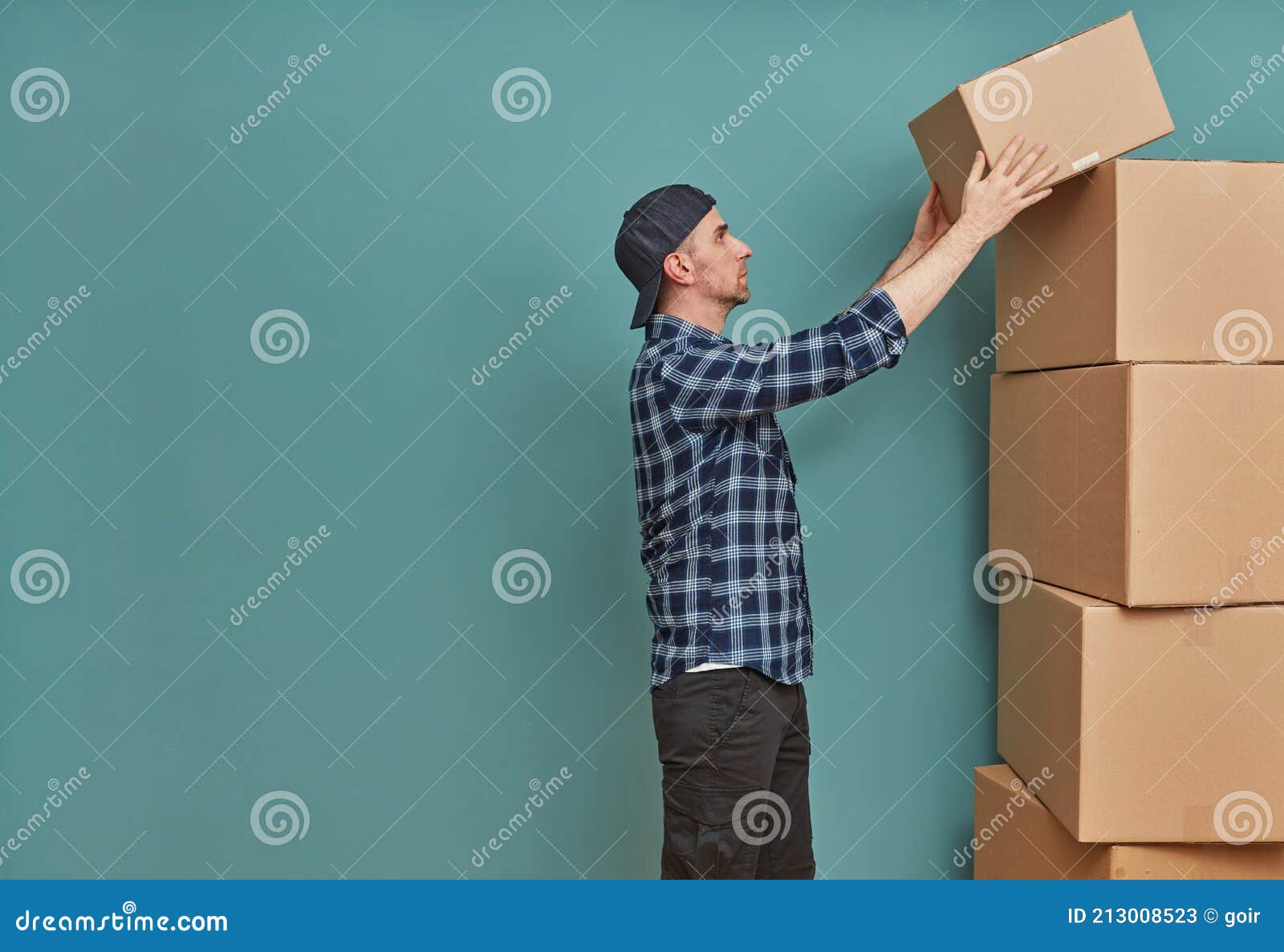 Arranging boxes stock image. Image of package, adult - 213008523