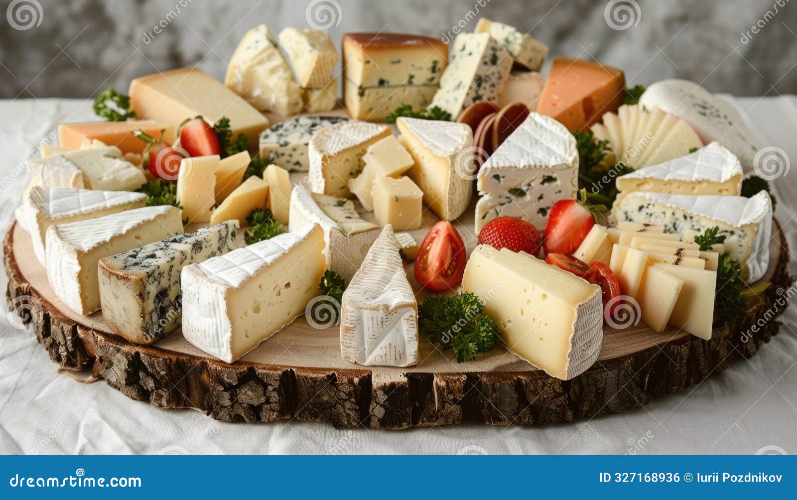 Arranging Cheeses and Vegetables on a Wooden Board Creates an ...