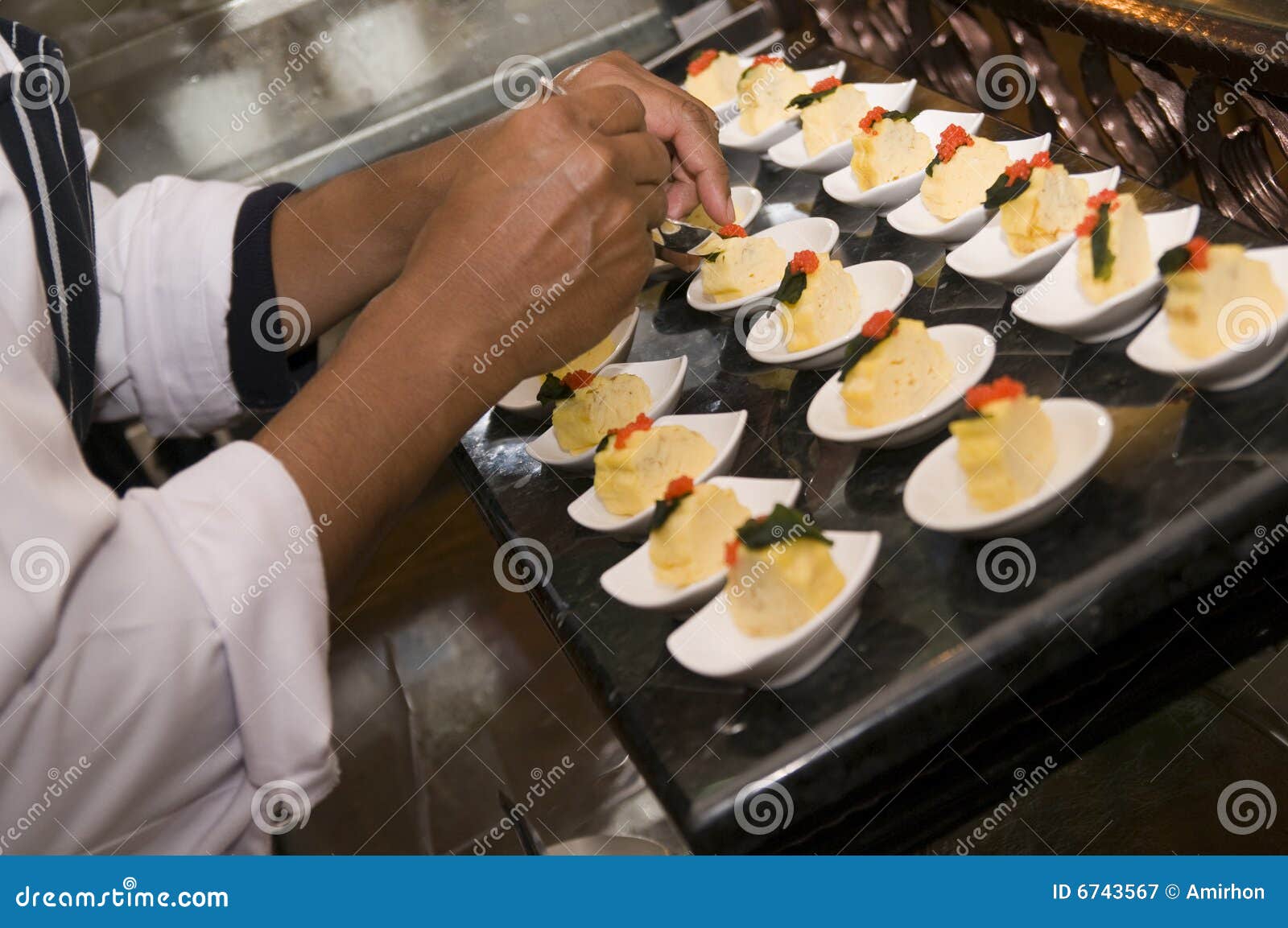 Arranging food stock image. Image of food, snack, chef - 6743567