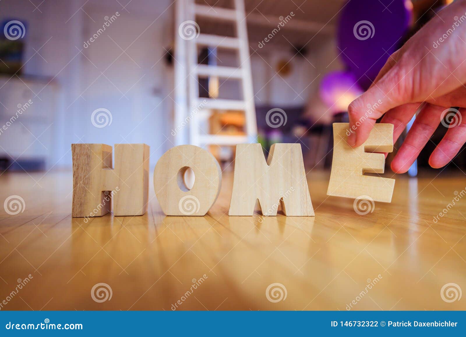 New Home: Arranging HOME Letters Stock Photo - Image of estate, house ...