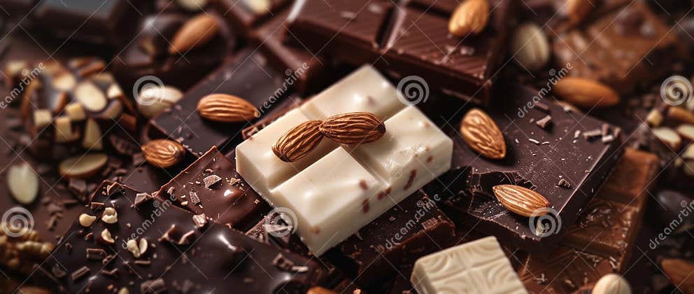 An Array of Assorted Chocolate Bars, Including White, Milk, and Dark ...