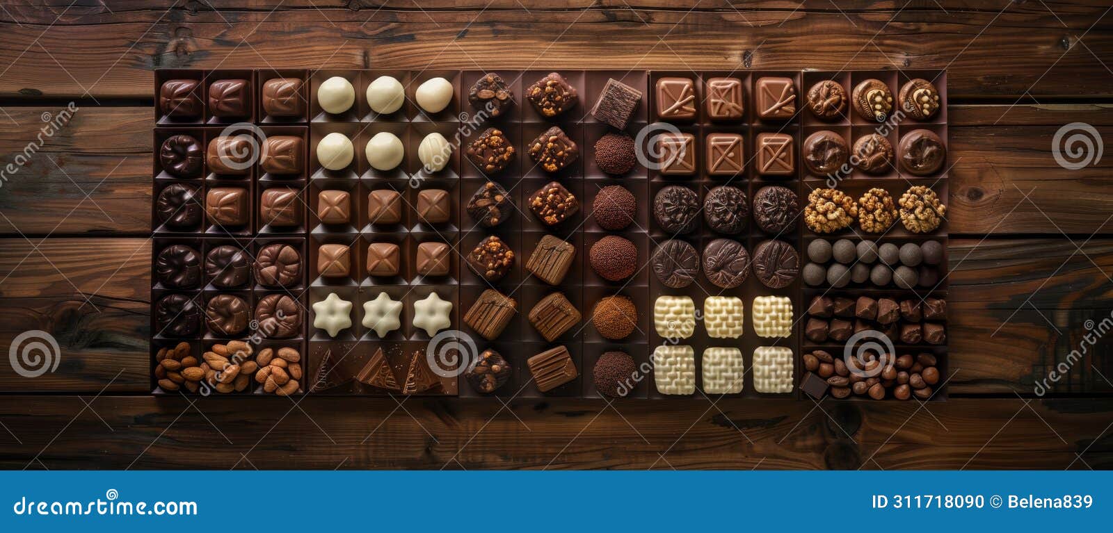 An Array of Assorted Chocolate Bars, Including White, Milk, and Dark ...