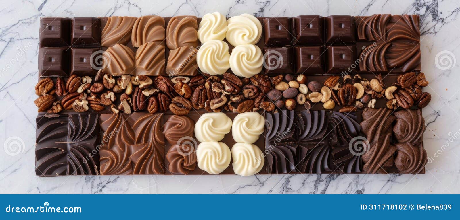 An Array of Assorted Chocolate Bars, Including White, Milk, and Dark ...