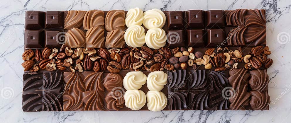 An Array of Assorted Chocolate Bars, Including White, Milk, and Dark ...