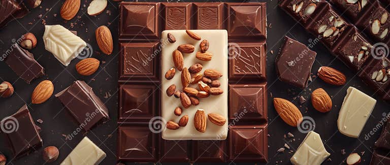 An Array of Assorted Chocolate Bars, Including White, Milk, and Dark ...