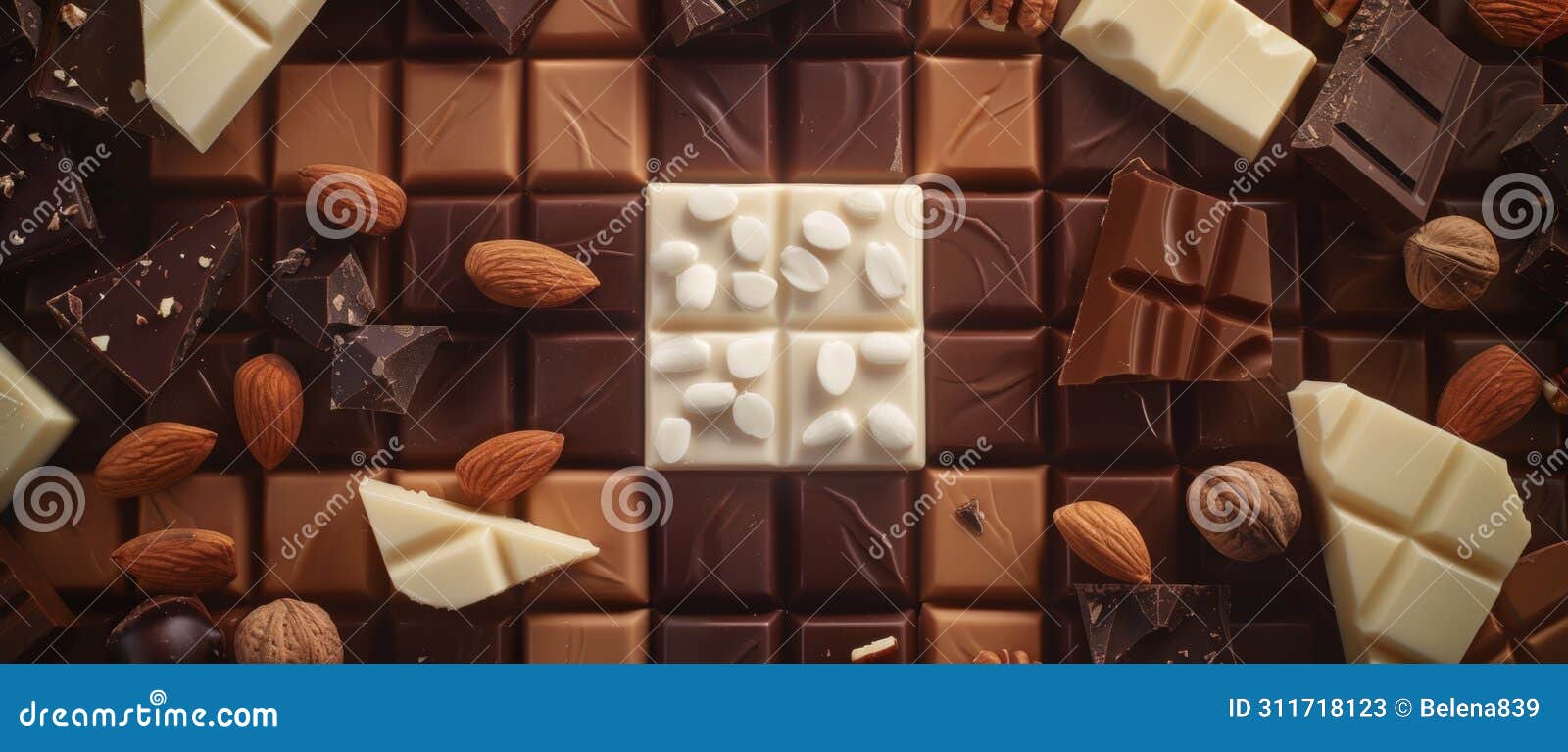 An Array of Assorted Chocolate Bars, Including White, Milk, and Dark ...