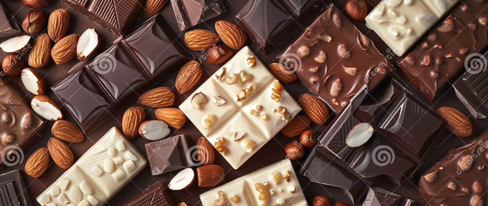 An Array of Assorted Chocolate Bars, Including White, Milk, and Dark ...