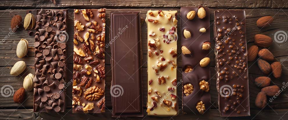 An Array of Assorted Chocolate Bars, Including White, Milk, and Dark ...