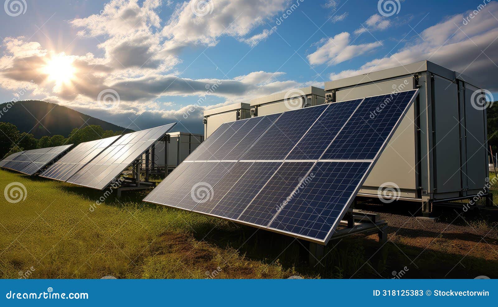 Array battery energy stock illustration. Illustration of electricity ...