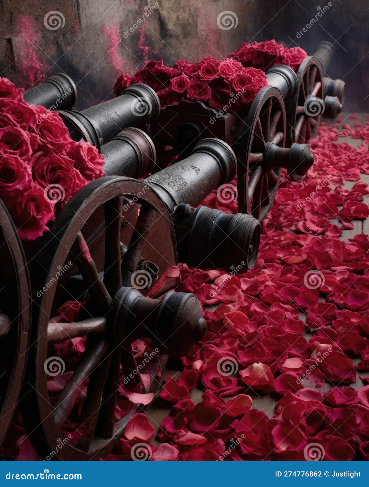 An Array of Belching Cannons Now Surrounded by the Sweet Scent of Roses ...