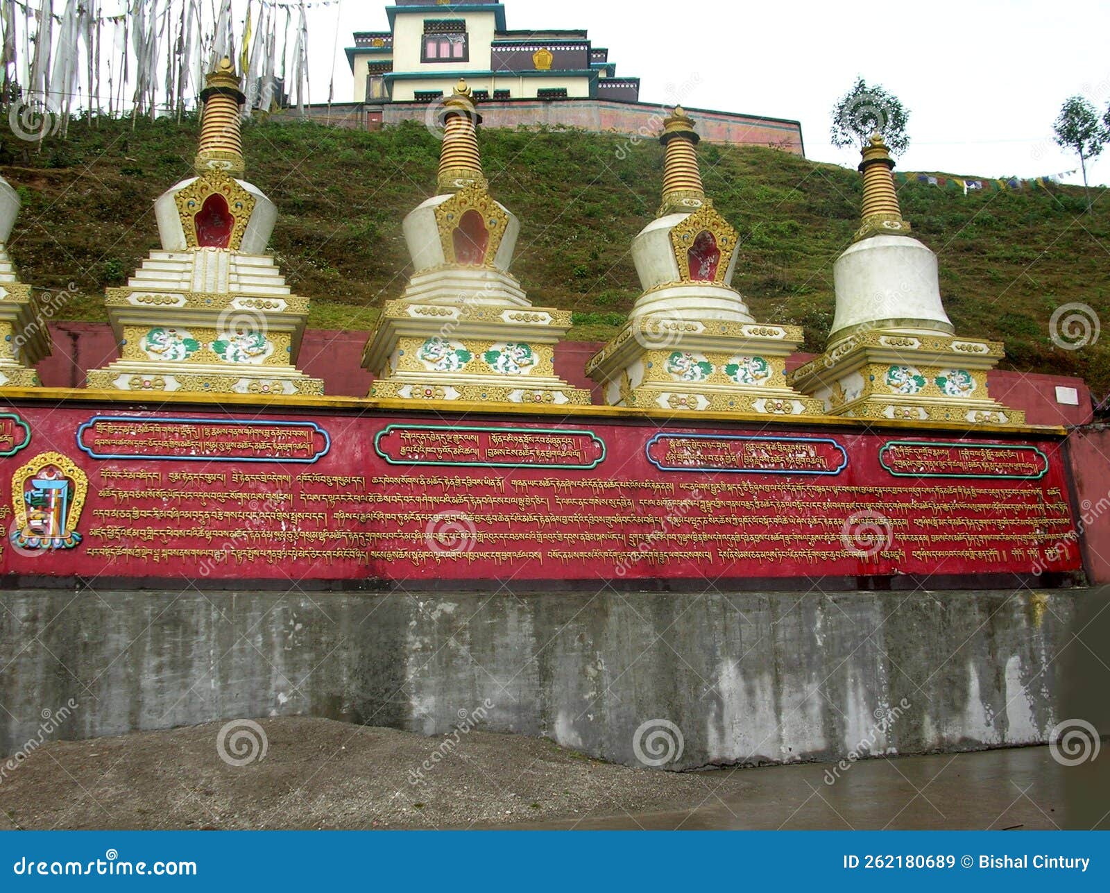 Buddhist Stupas Delight Visitors in Lava Stock Image - Image of build ...