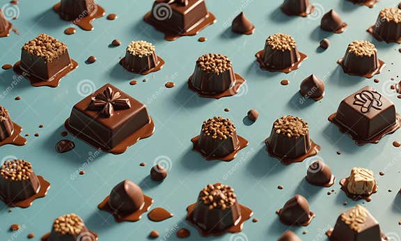 Array Chocolate Candies, Including Squares, Rectangles, and Round ...