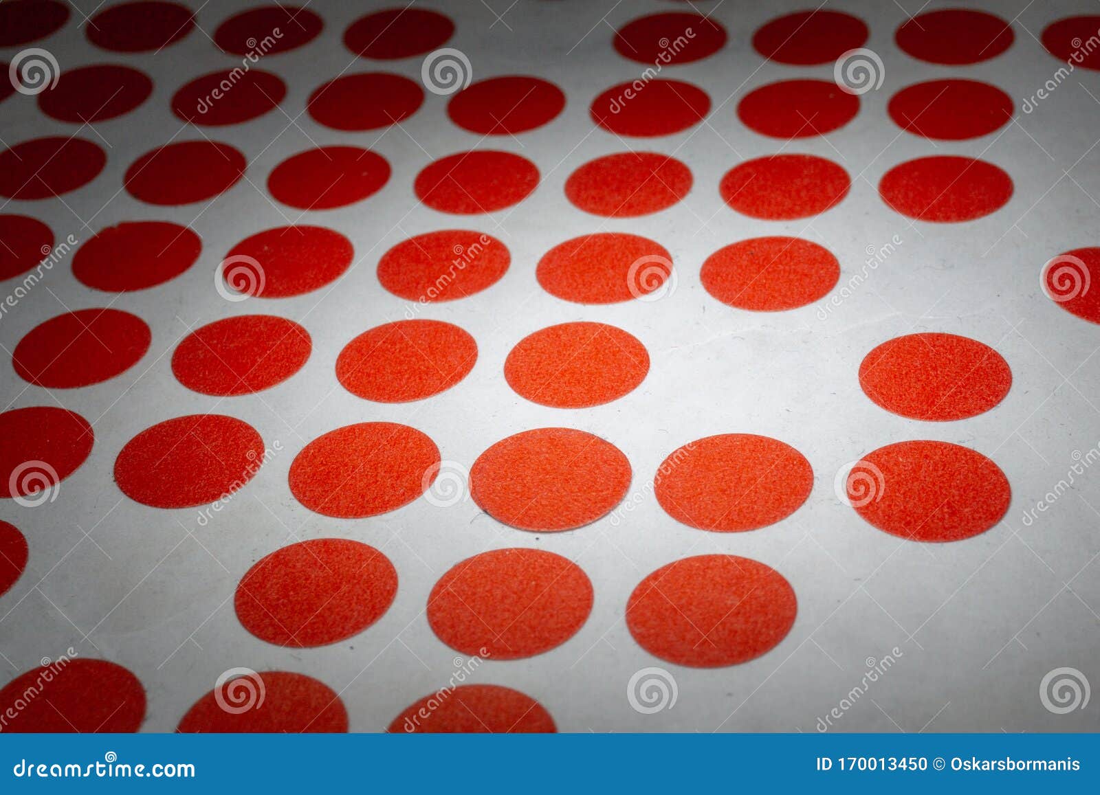Array Close-up of Blank Red Circural Multi Purpose Dot Labels Isolated ...