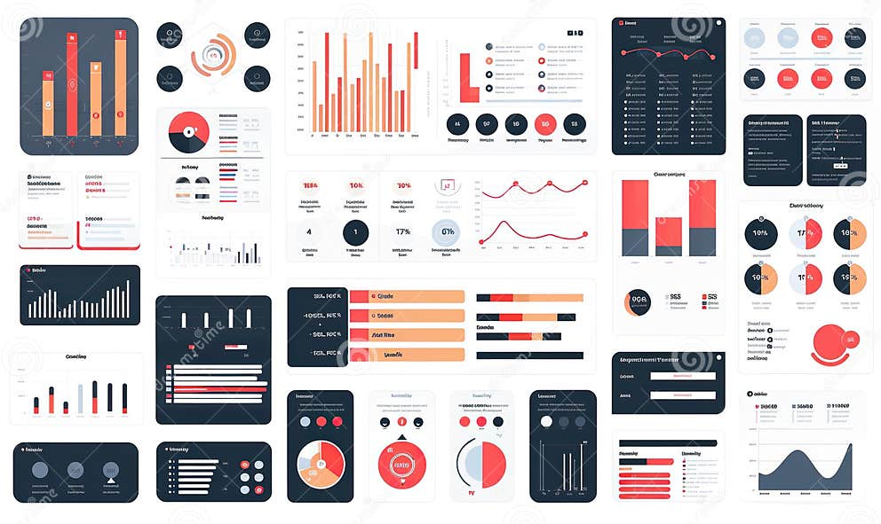 An Array of Colorful Infographics Displaying Various Data ...