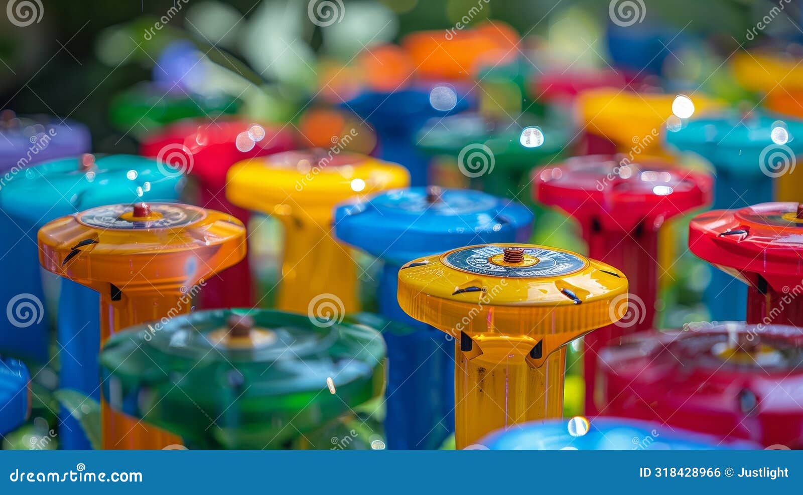 An Array of Colorful Sprinkler Heads Each One Representing a Different ...