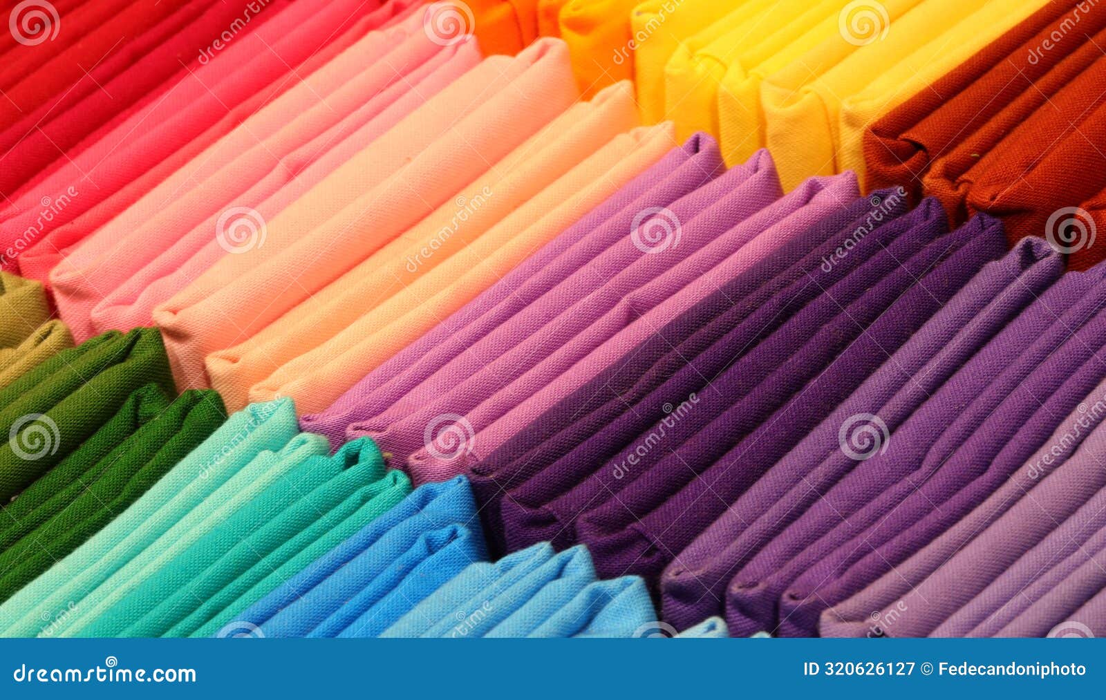 Array of Cotton Fabric Scraps and Remnants in a Traditional Tailor Shop ...