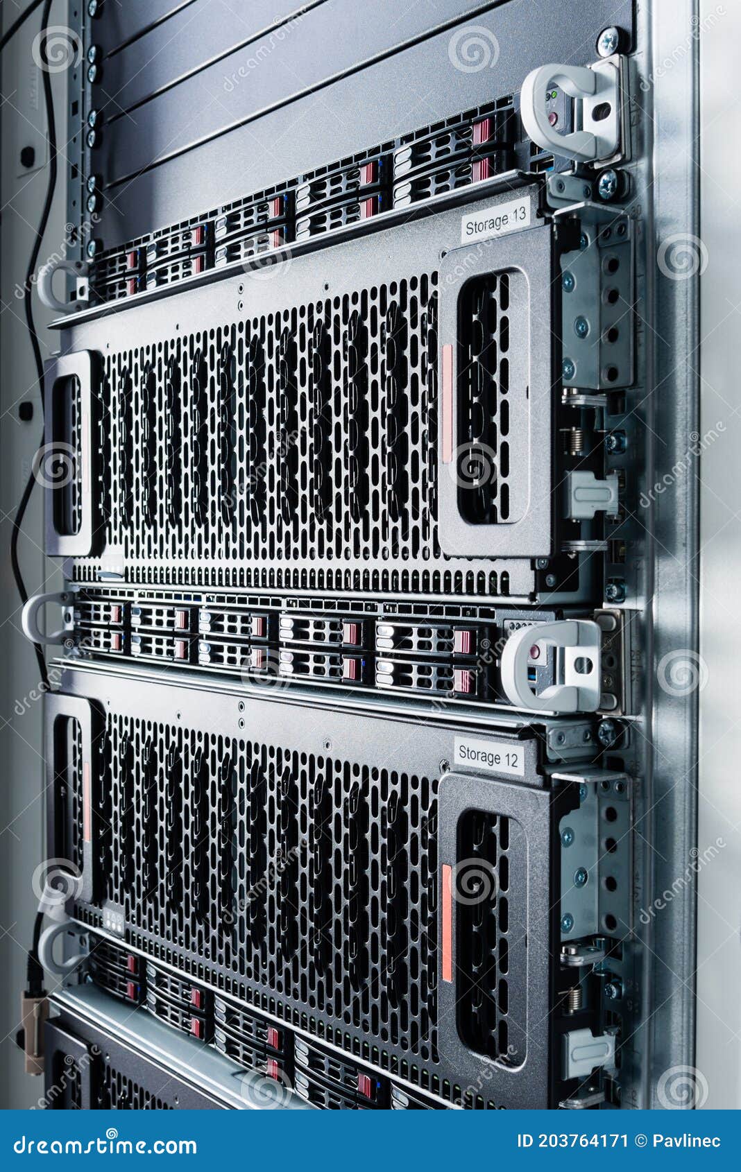 Array of Data Storage Hard Drives in Internet Data Center Stock Image ...