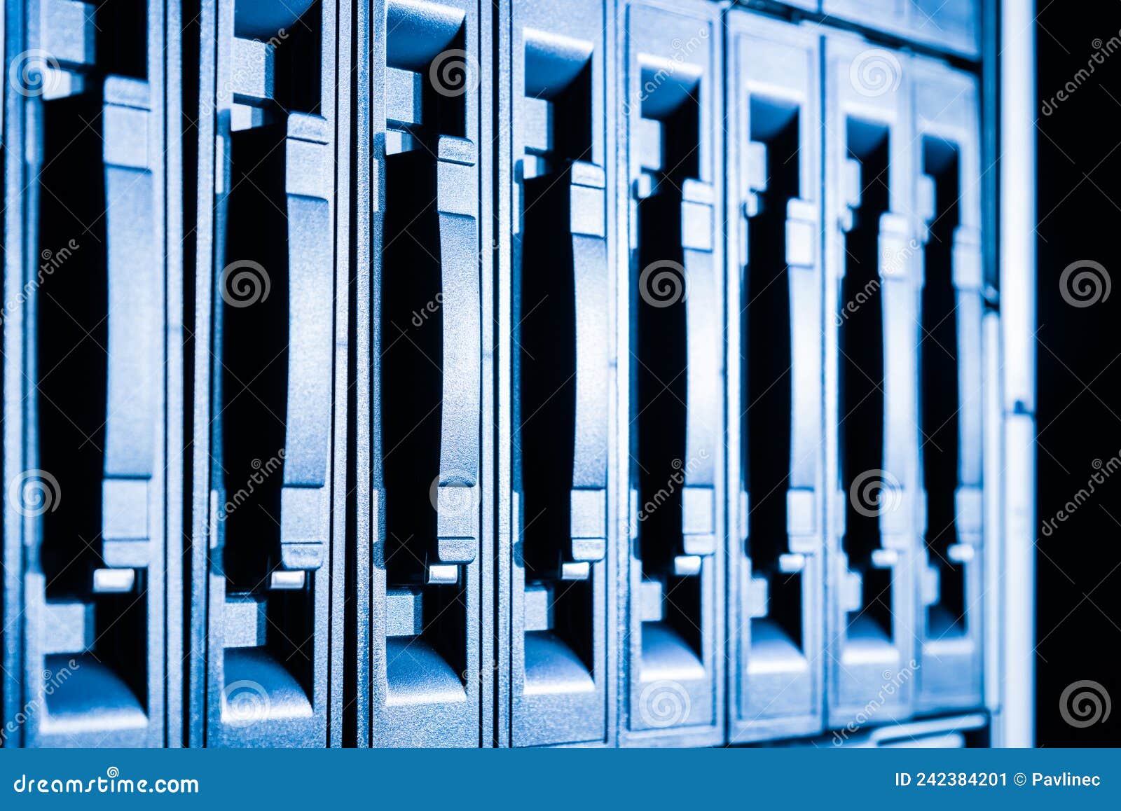 Array of Data Storage Hard Drives in Internet Data Center Stock Image ...