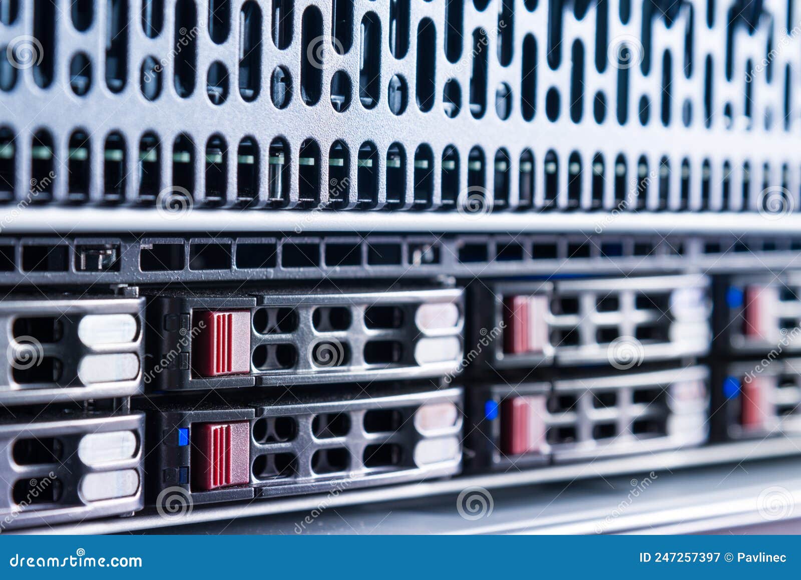 Array of Data Storage Hard Drives in Internet Data Center Stock Image ...