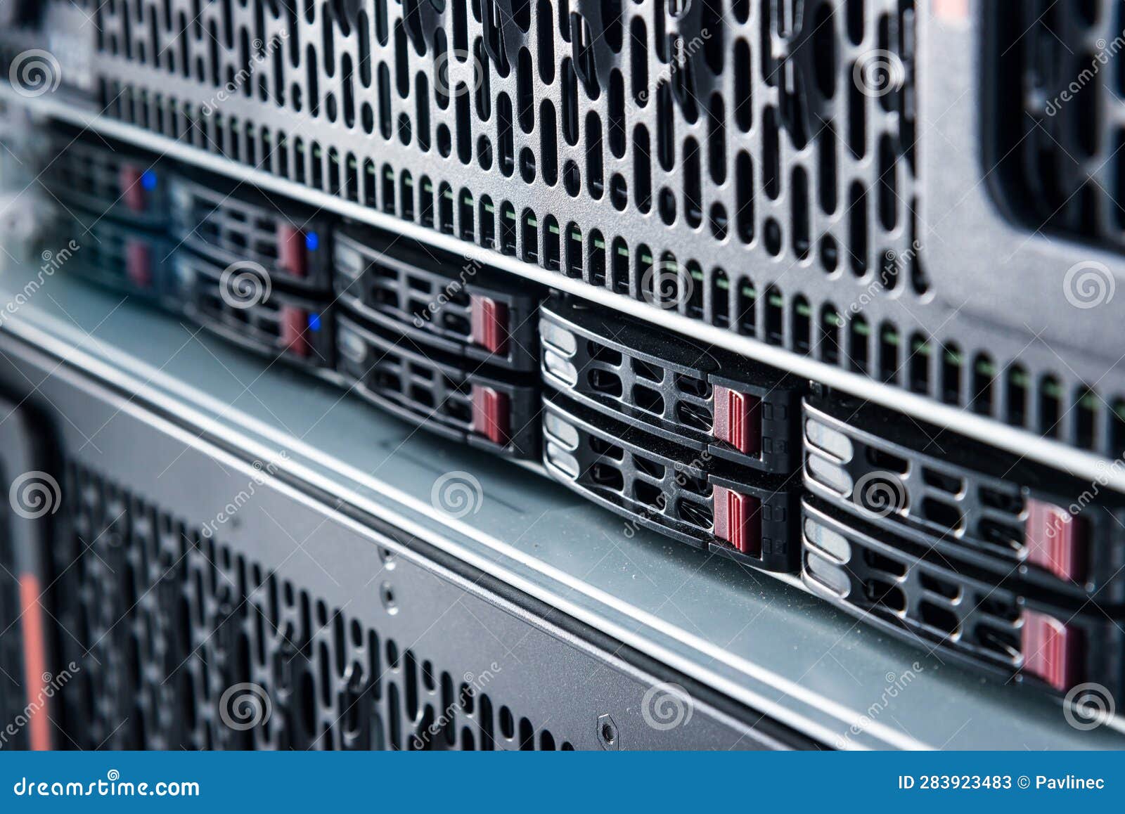 Array of Data Storage Hard Drives in Internet Data Center Stock Image ...