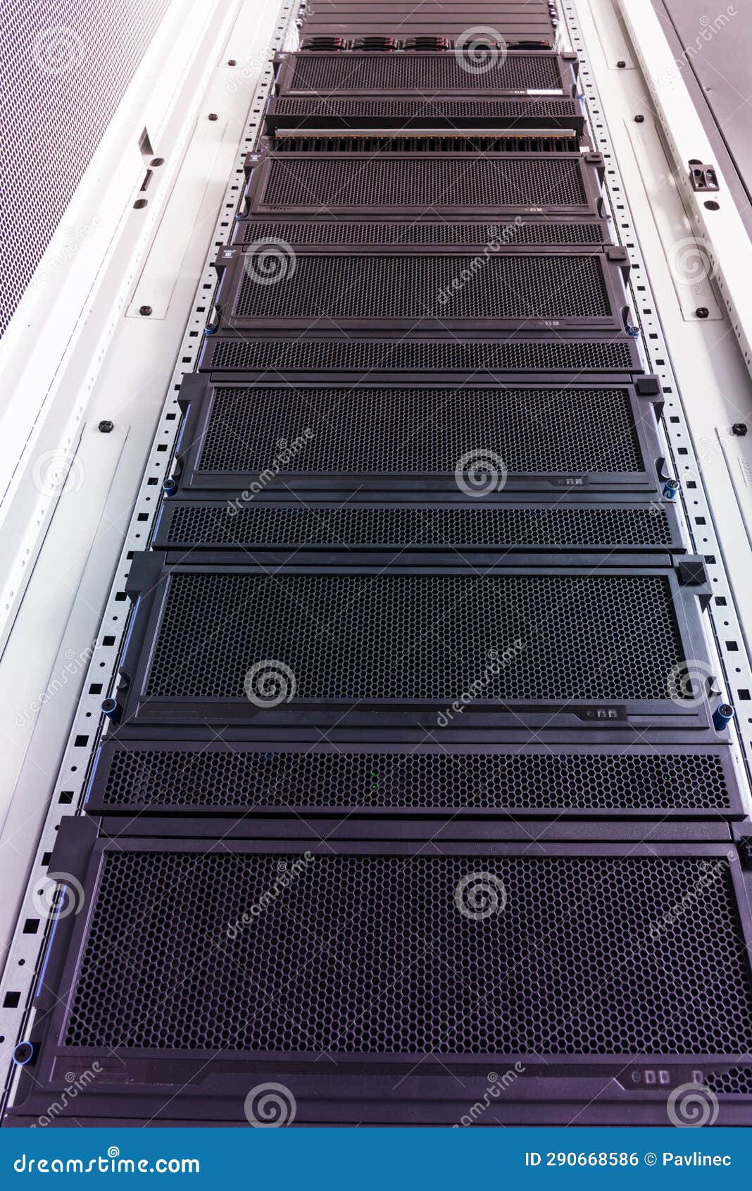 Array of Data Storage Hard Drives in Internet Data Center Stock Photo ...