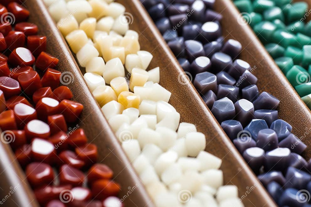 Array of Dental Composite Resin in Different Tooth Shades Stock Photo ...