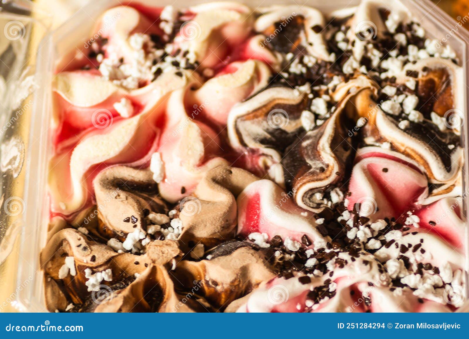 Array of Different Flavored Colorful Ice Cream Stock Photo - Image of ...