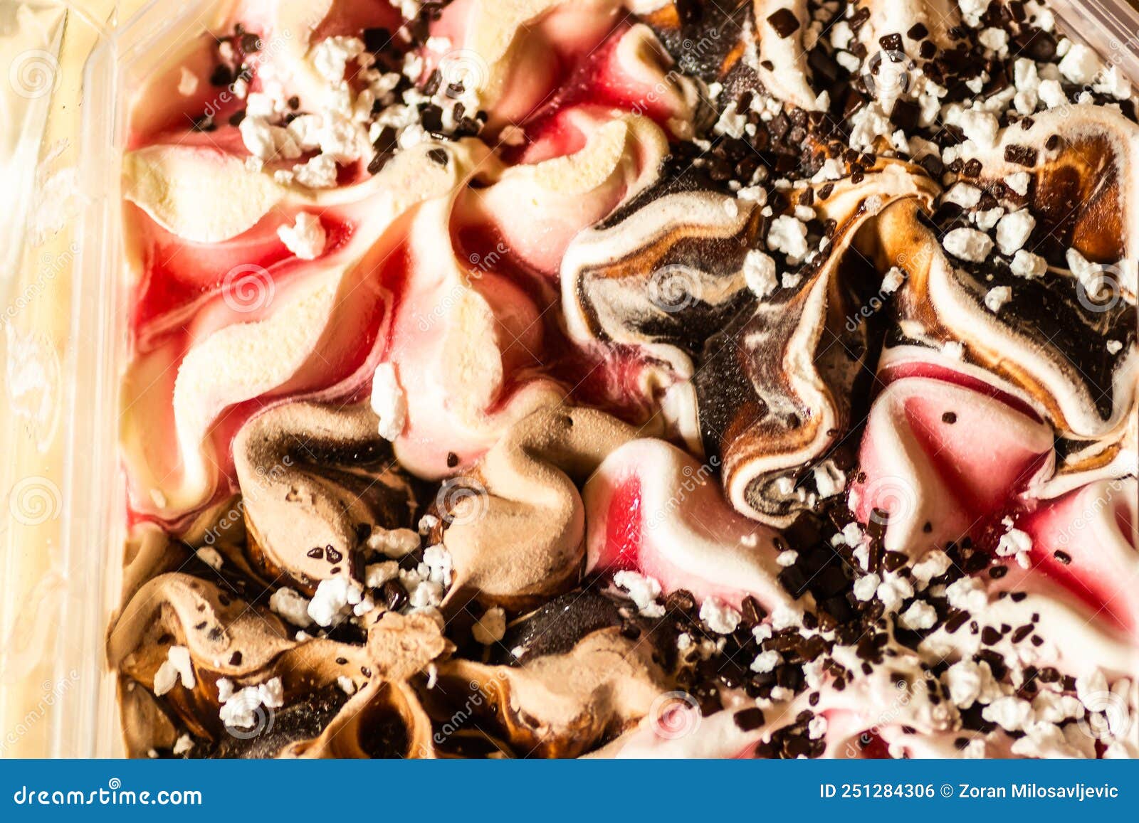 Array of Different Flavored Colorful Ice Cream Stock Photo - Image of ...